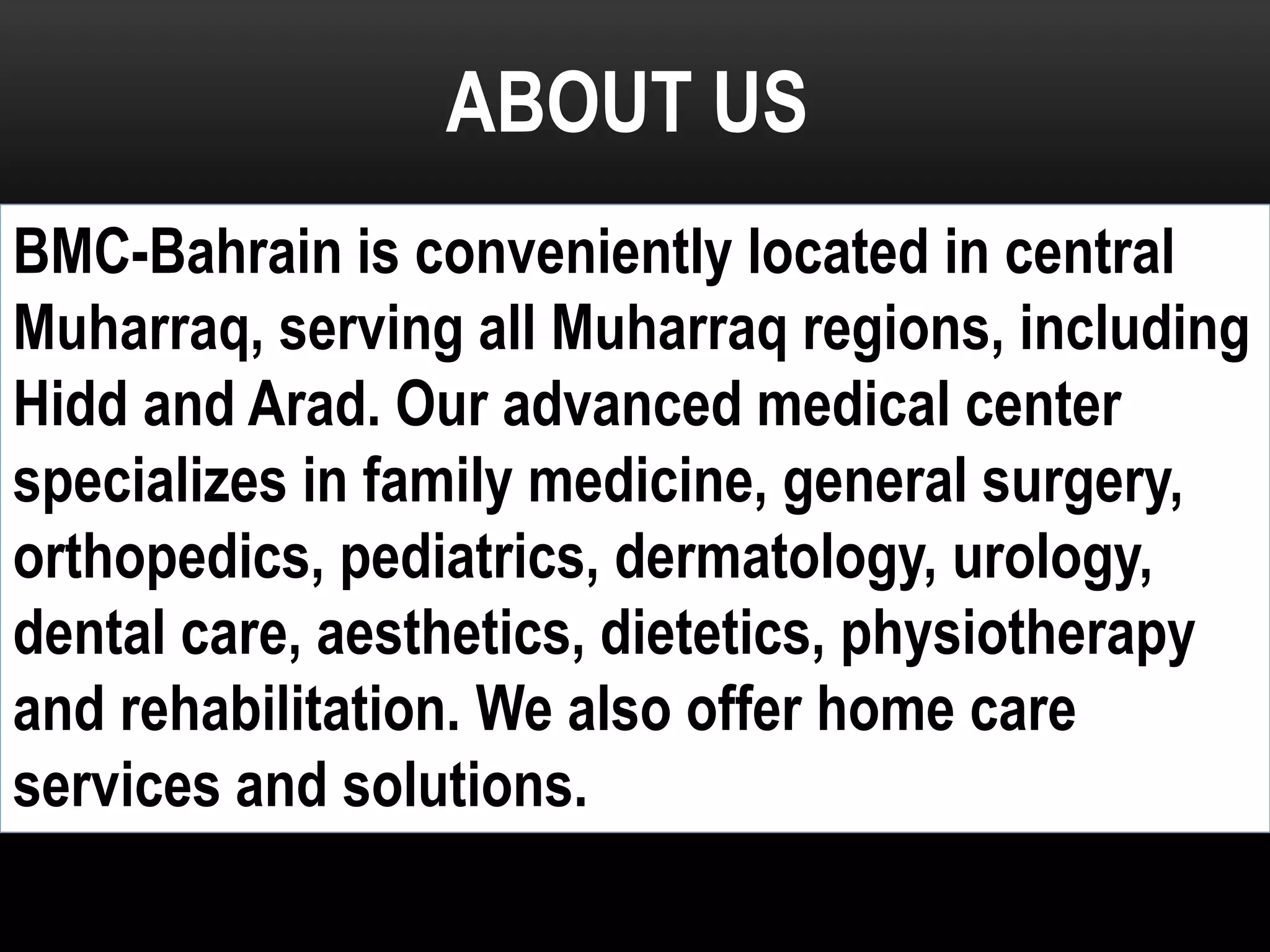 Bahrain medical center | PPTX