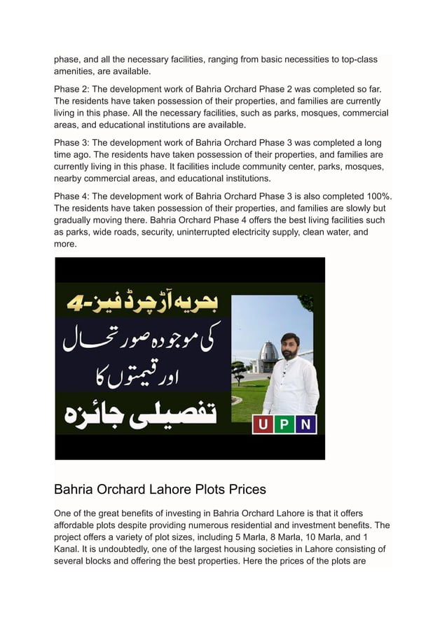 Bahria Orchard Lahore | PDF