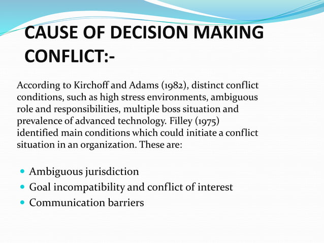 CONFLICT SITUATION IN MANUFACTURING INDUSTRY | PPT