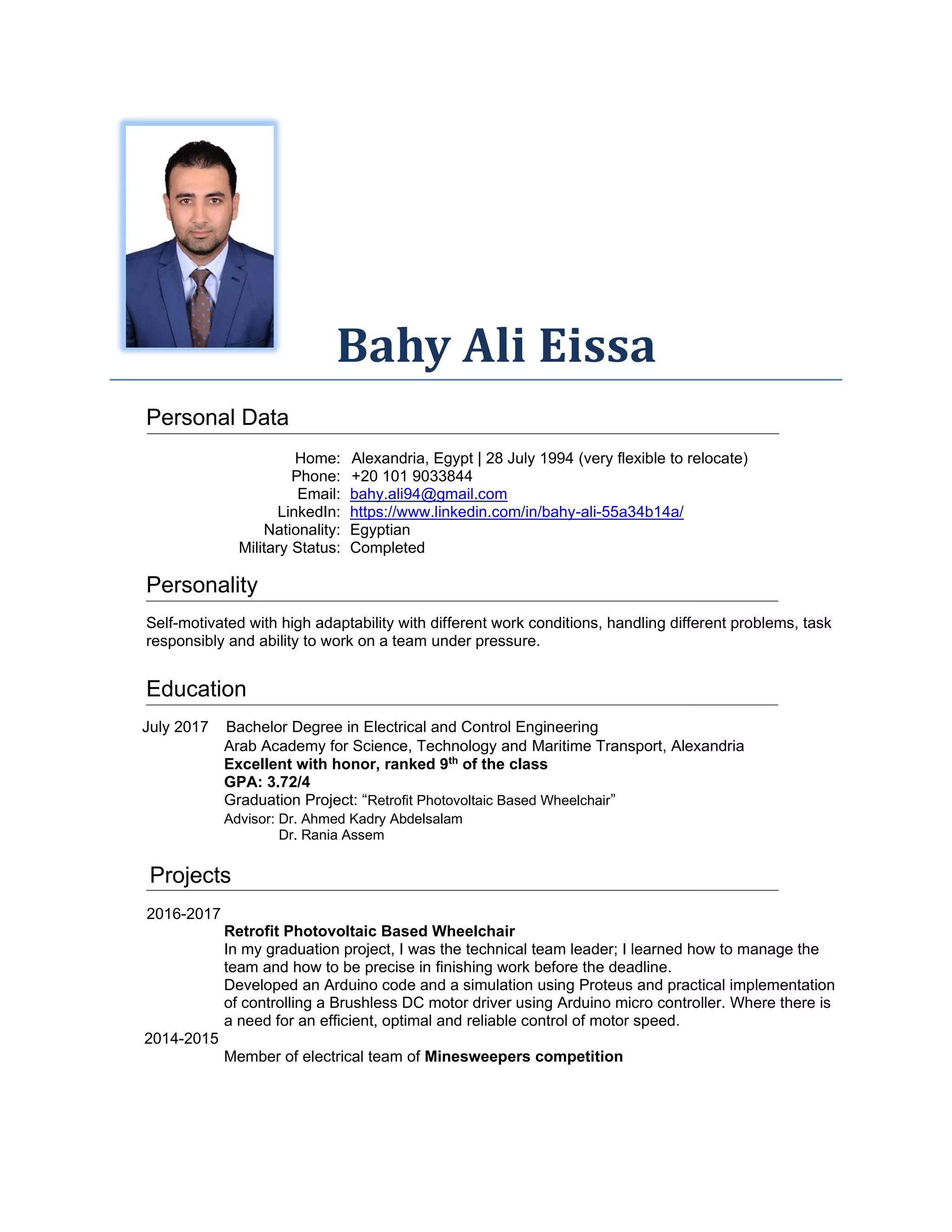 Bahy ali cv | PDF