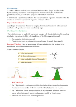 T- Distribution Report | PDF | Physics | Science