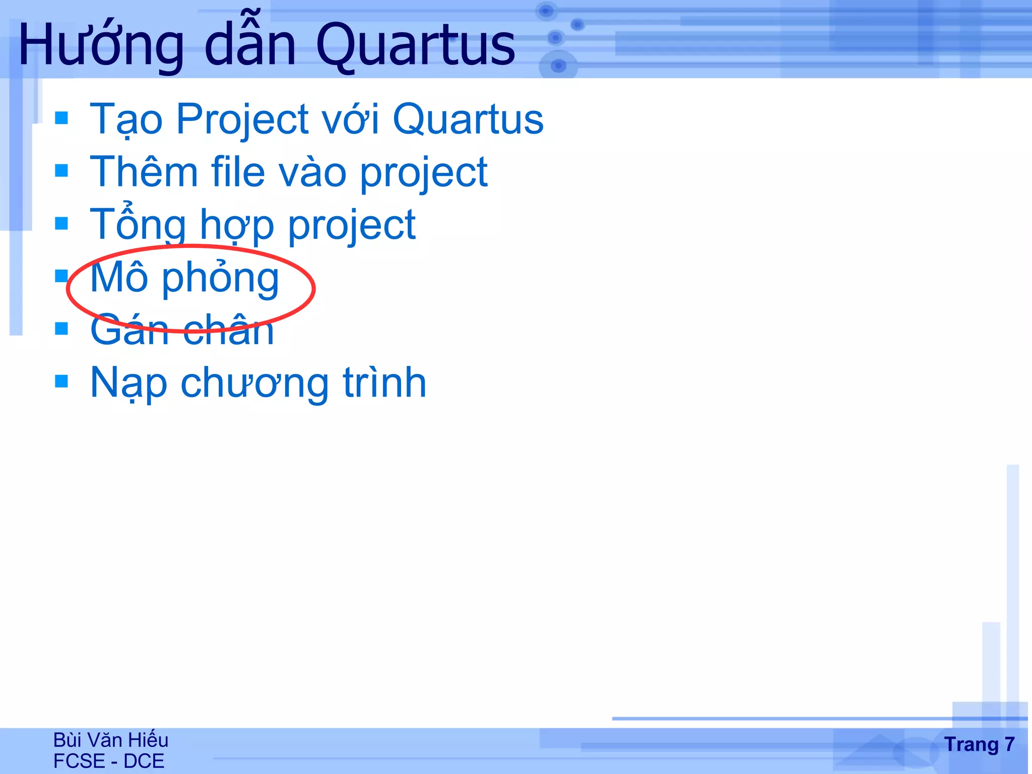Bai 1 Gioi Thieu Verilog Va Quartus | PPT