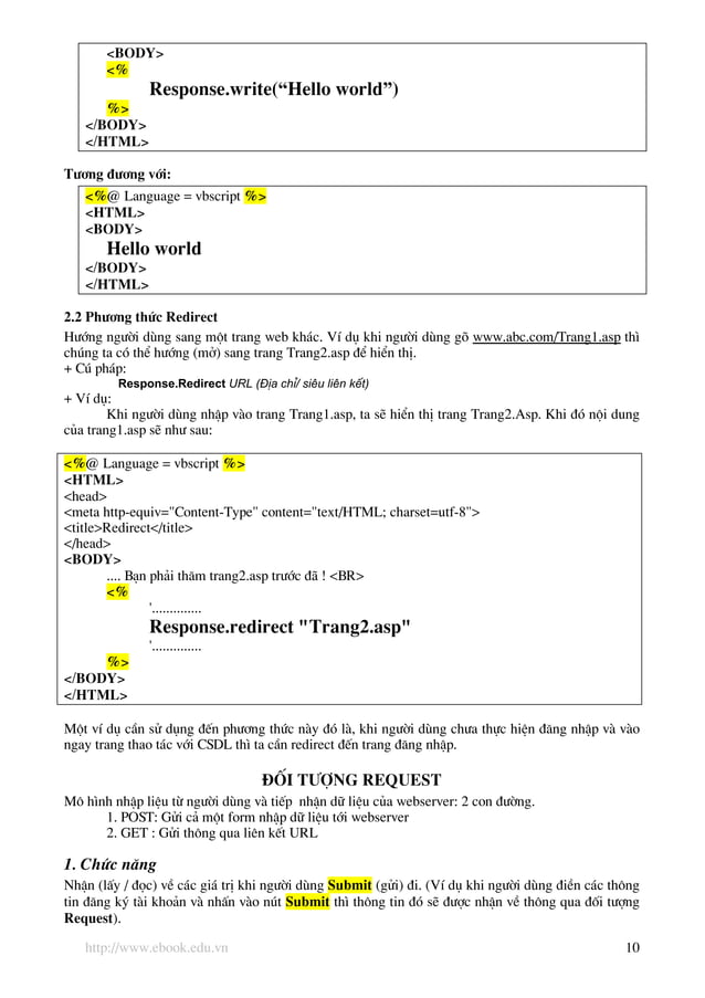 Bai giang-lap-trinh-web-bang-asp | PDF