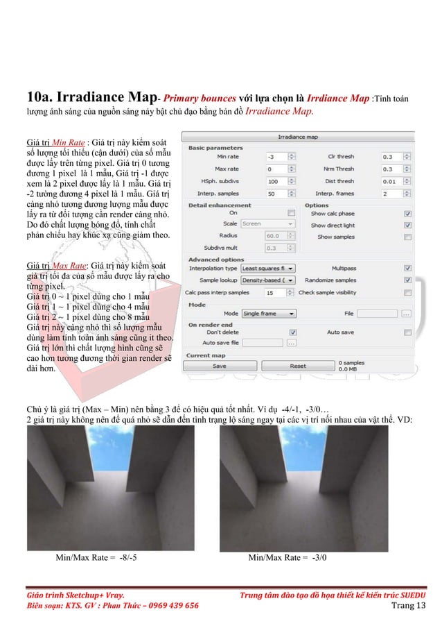 Bai giang-vray-sketchup-p1-setting vray -suedu- phan thuc | PDF