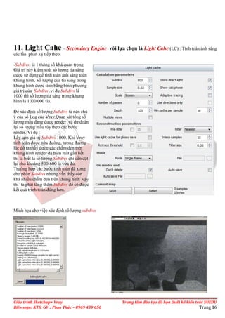Bai giang-vray-sketchup-p1-setting vray -suedu- phan thuc | PDF