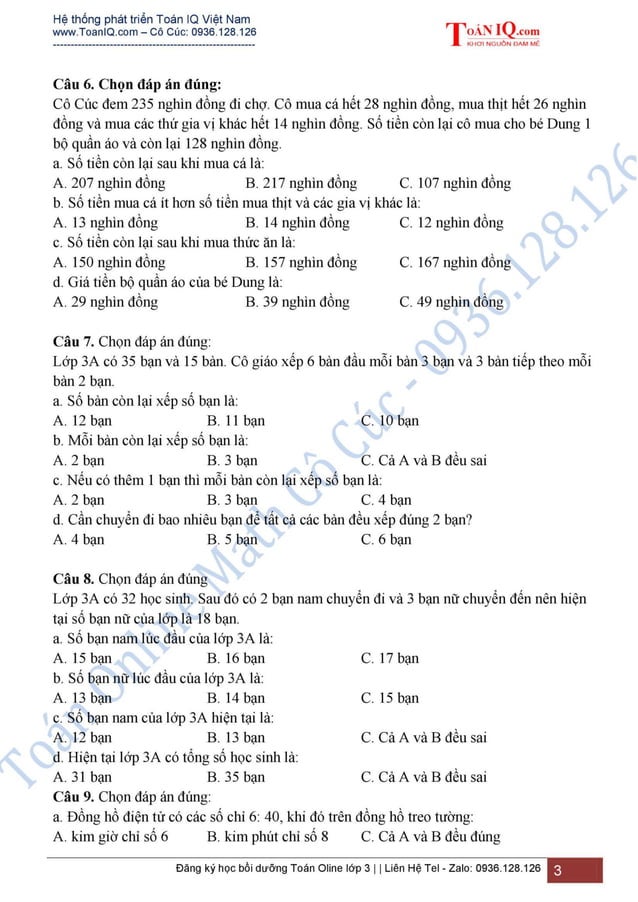 bai-kiem-tra-chat-luong-dau-nam-toan-lop-3 | PDF