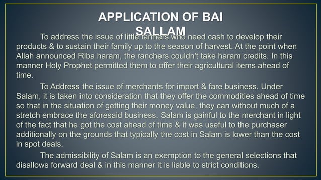 Bai muajjal bai salam and istisna in islamic banking pakistan | PPTX | Consumer Banking ...