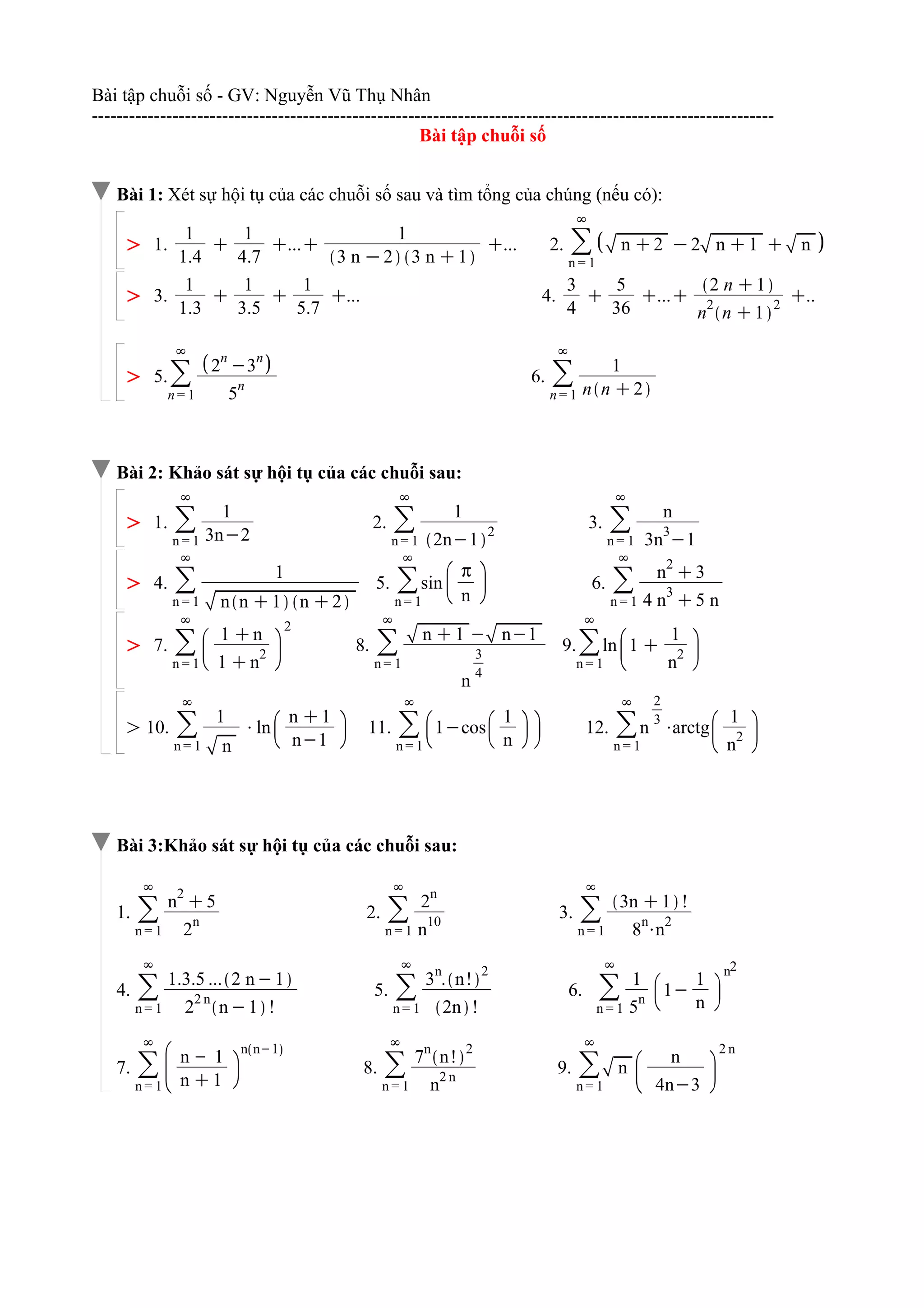 Bai tap-chuoi-so | PDF