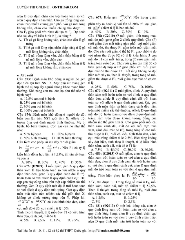 Bai tap chuyen de 6 | PDF