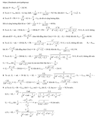 Bài tập điện xoay chiều | DOC