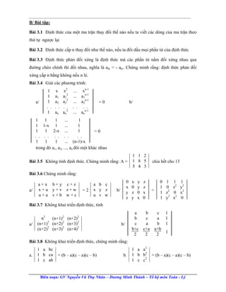 Bai tap-dinh-thuc | PDF