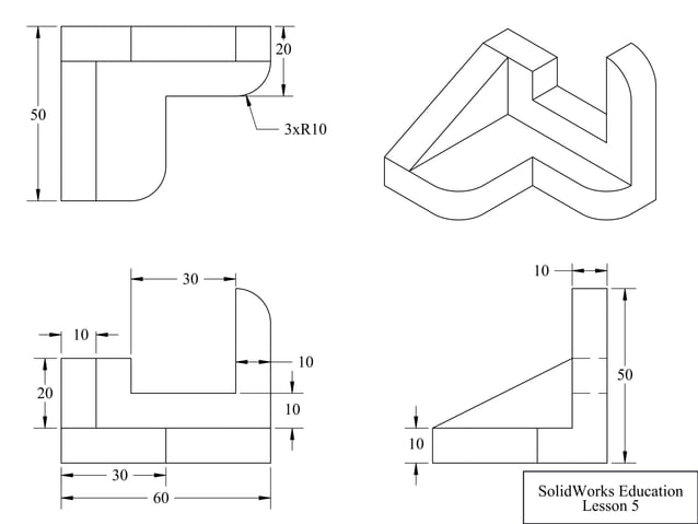 hoccokhi.vn Bài tập lệnh extrude trong Solidworks | PDF