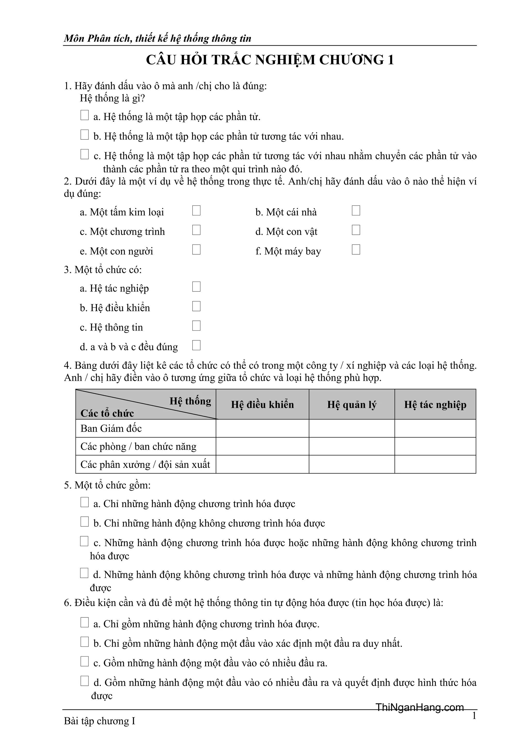 Bai tap-mon-phan-tich-thiet-ke-he-thong-1 | PDF