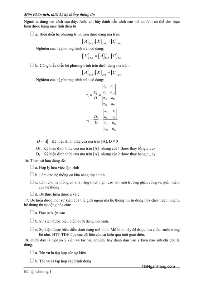 Bai tap-mon-phan-tich-thiet-ke-he-thong-1 | PDF