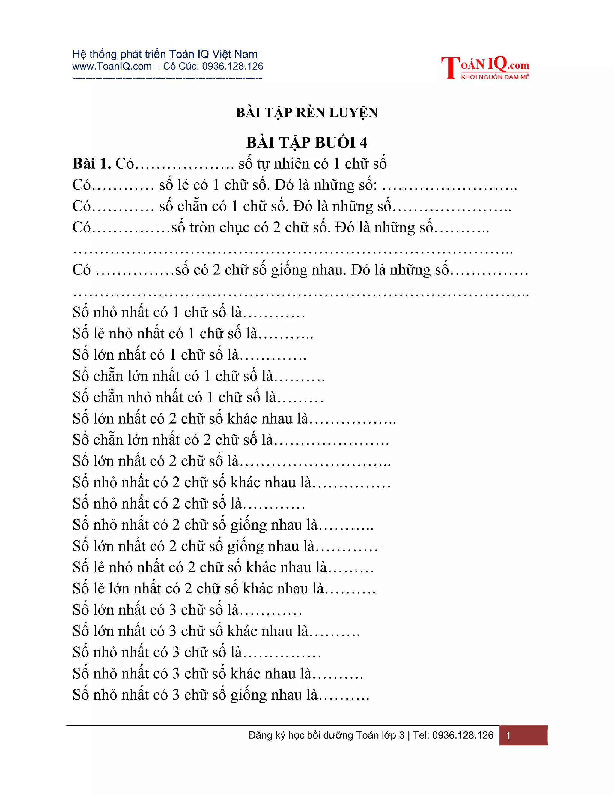 Bai tap-ren-luyen | PDF