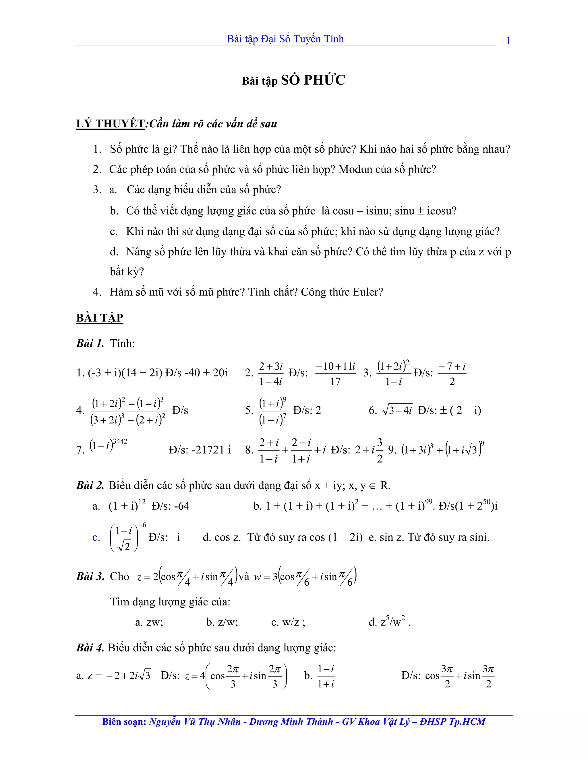 Bai tap-so-phuc | PDF