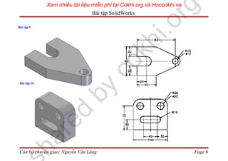Bai tap solidwork hoccokhi | PDF