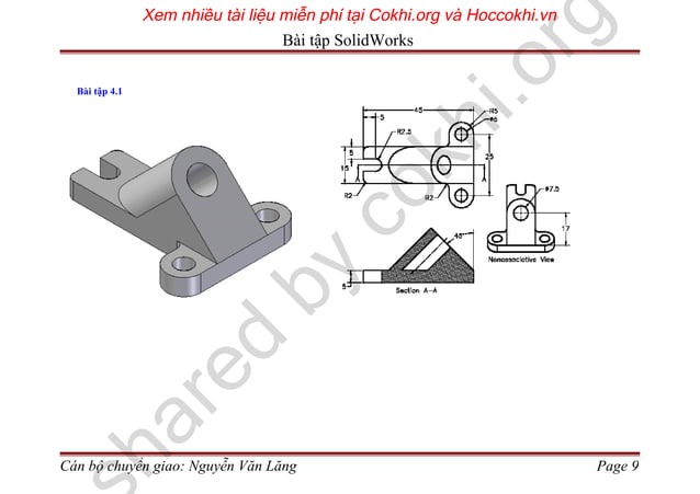 Bai tap solidwork hoccokhi | PDF
