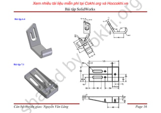 Bai tap solidwork hoccokhi | PDF