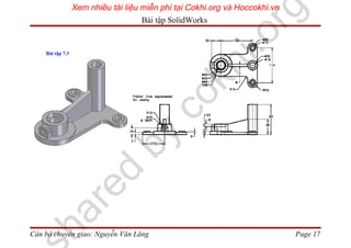 Bai tap solidwork hoccokhi | PDF