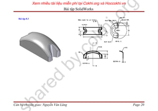 Bai tap solidwork hoccokhi | PDF