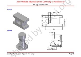 Bai tap solidwork hoccokhi | PDF