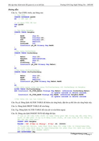 Bai tap-thuc-hanh-he-quan-tri-csdl | PDF