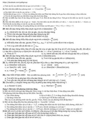 Bài tập tổng hợp dao động điều hòa - Con lắc đơn - Con lắc lò xo - Tổng hợp | DOC