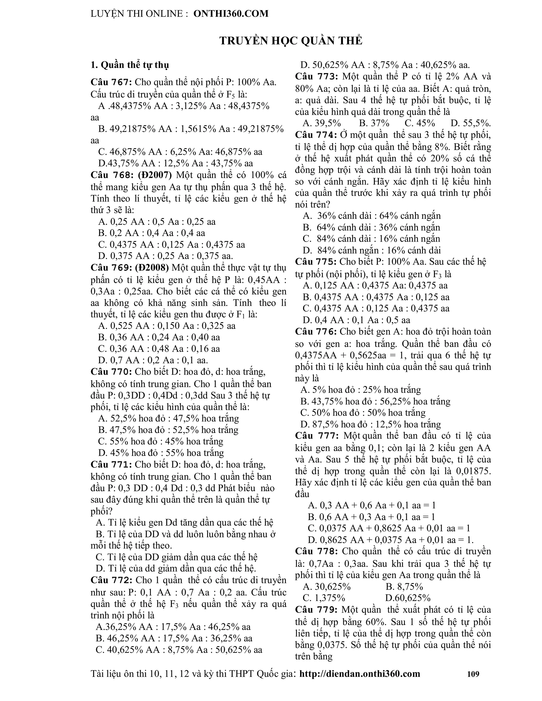 Bai tap va giai chi tiet chuyen de 9 | PDF