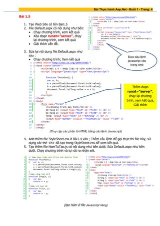 Bai thuc-hanh-asp-net1-2 | PDF