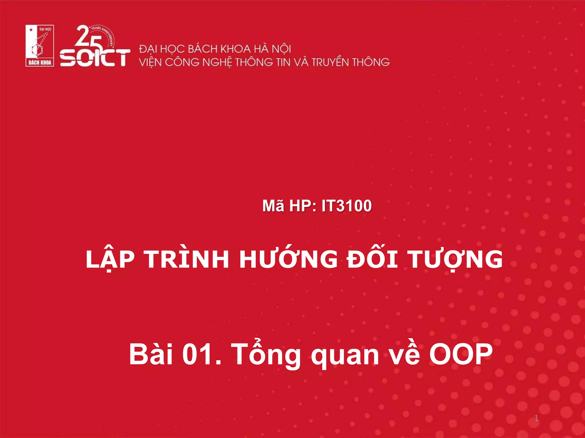 Bai01 oop overview | PDF