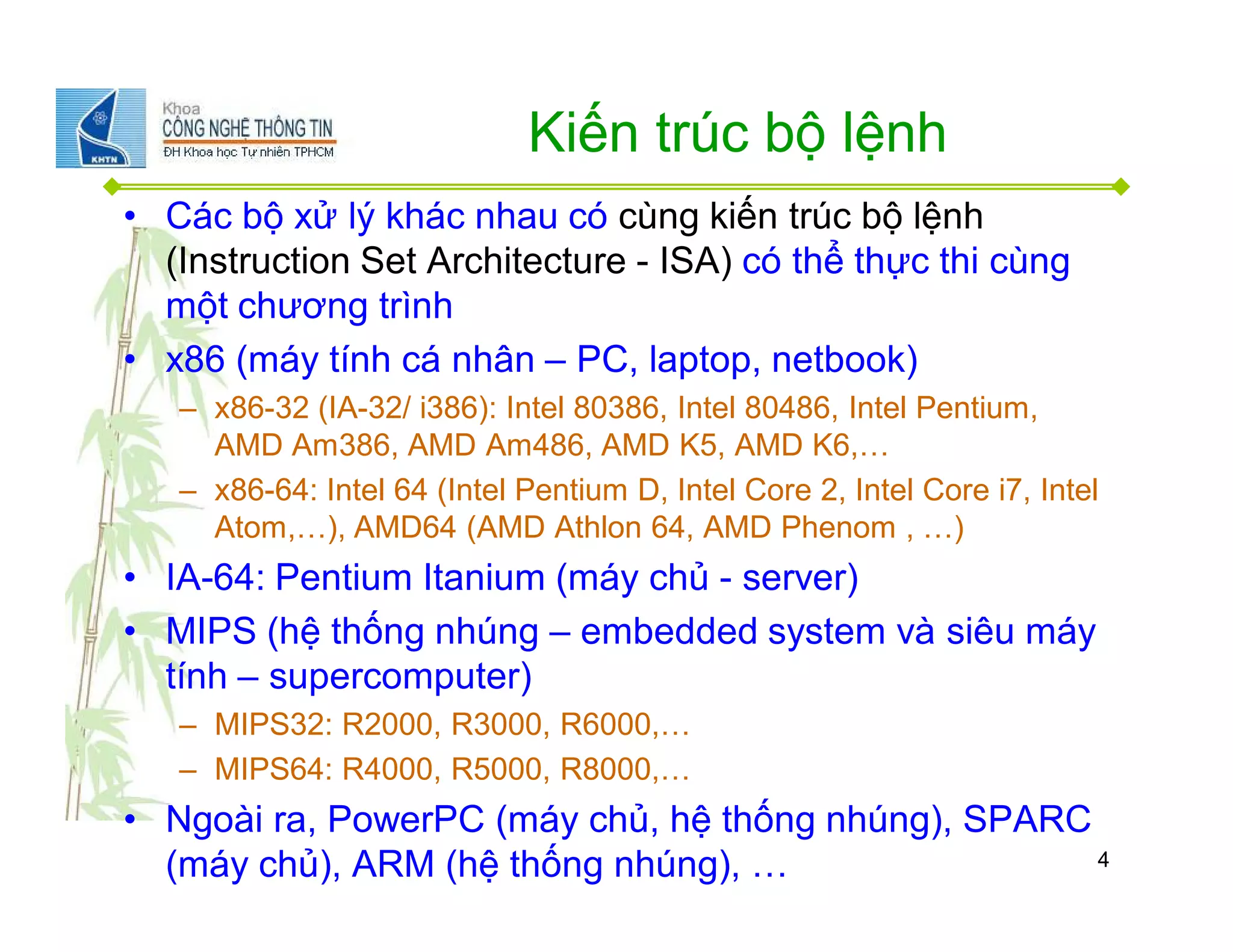 Kiến trúc máy tính và hợp ngữ bài 05 | PDF