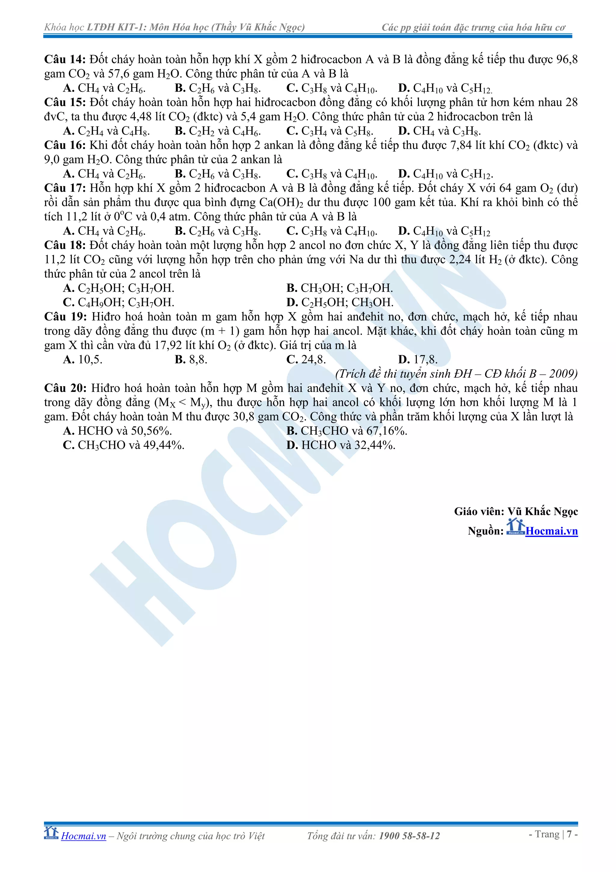 Bai 1. bai_tap_pp_co_ban_de_giai_hoa_huu_co_v1_merged | PDF