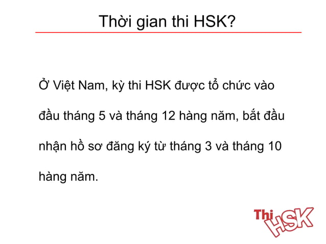 Bài 1: CẤU TRÚC BÀI THI HSK | PPTX