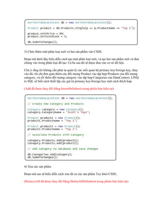Bai1 sß+¡ dß+ñng linq to sql | DOC