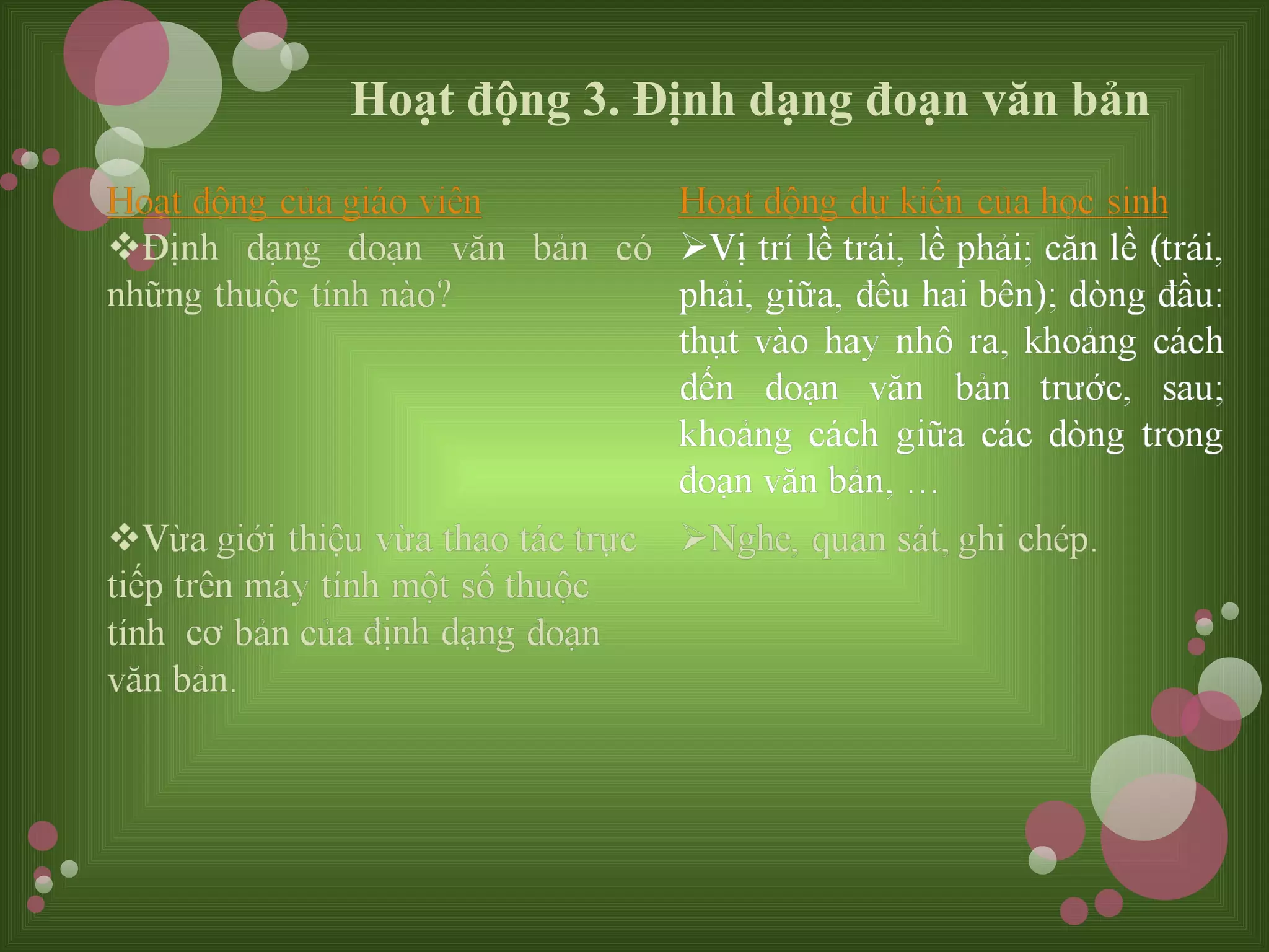 Bai16 dinh dang van ban | PPT