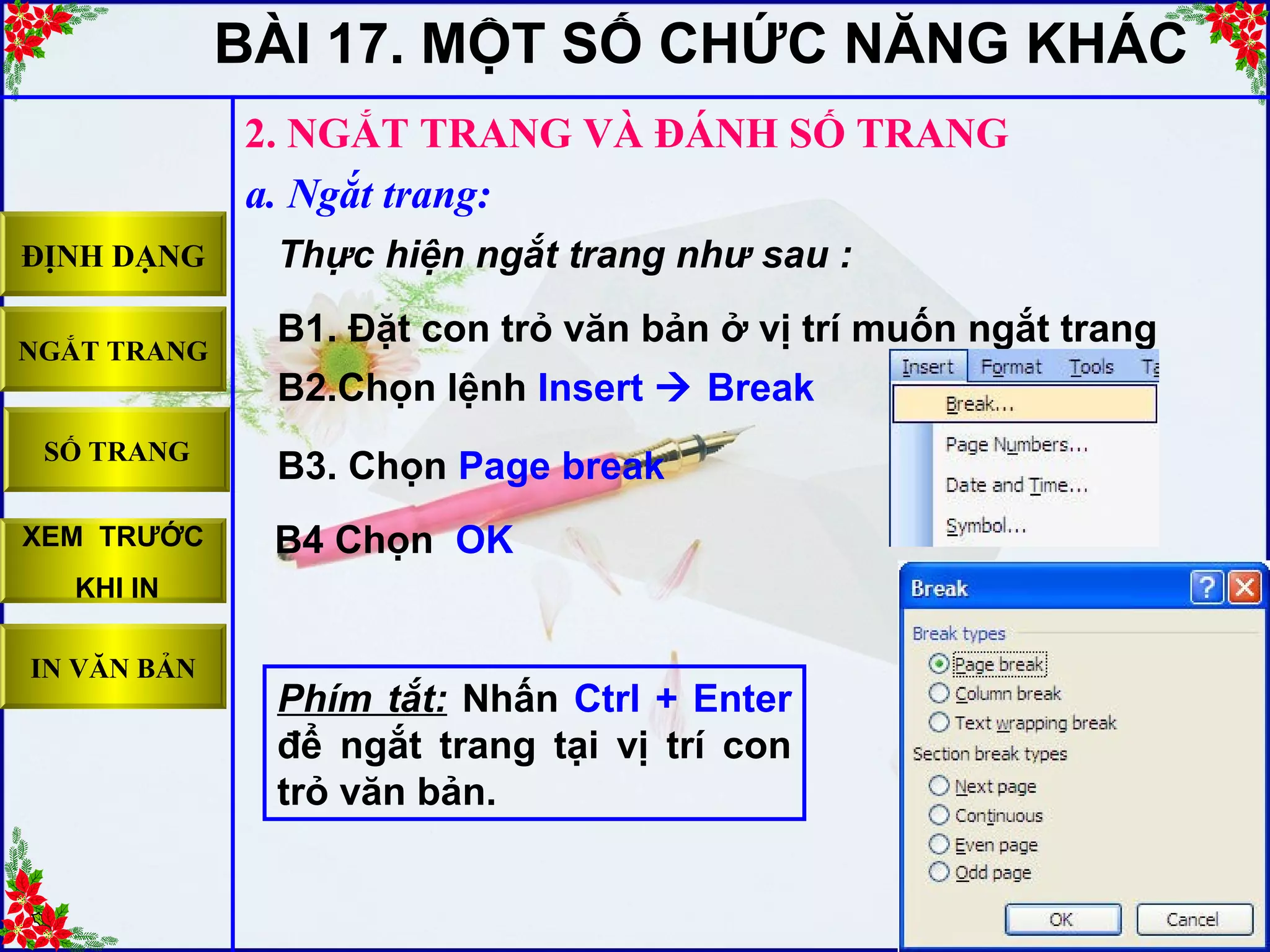 Bai 17 mot so chuc nang khac | PPT