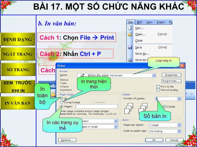 Bai 17 mot so chuc nang khac | PPT