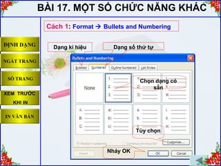 Bai 17 mot so chuc nang khac | PPT