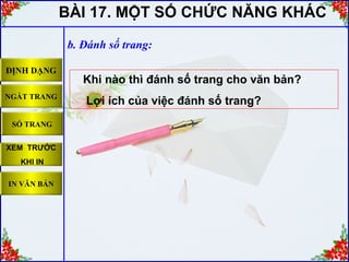 Bai 17 mot so chuc nang khac | PPT