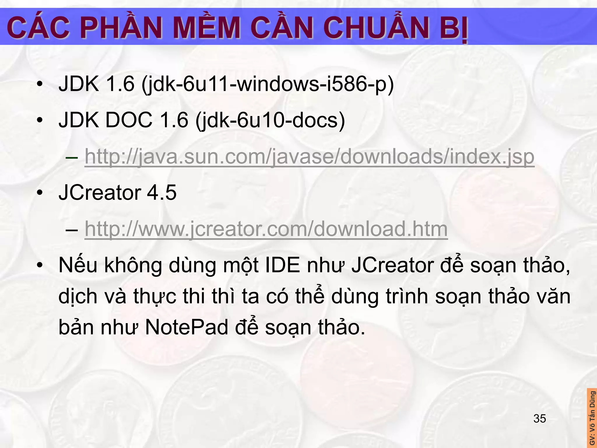 Bài giảng lập trình Java cơ bản - Java Programming | PPT