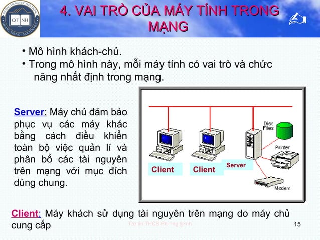 Lop 9 _Bài1: Tu May Tinh Den Mang May Tinh | PPT