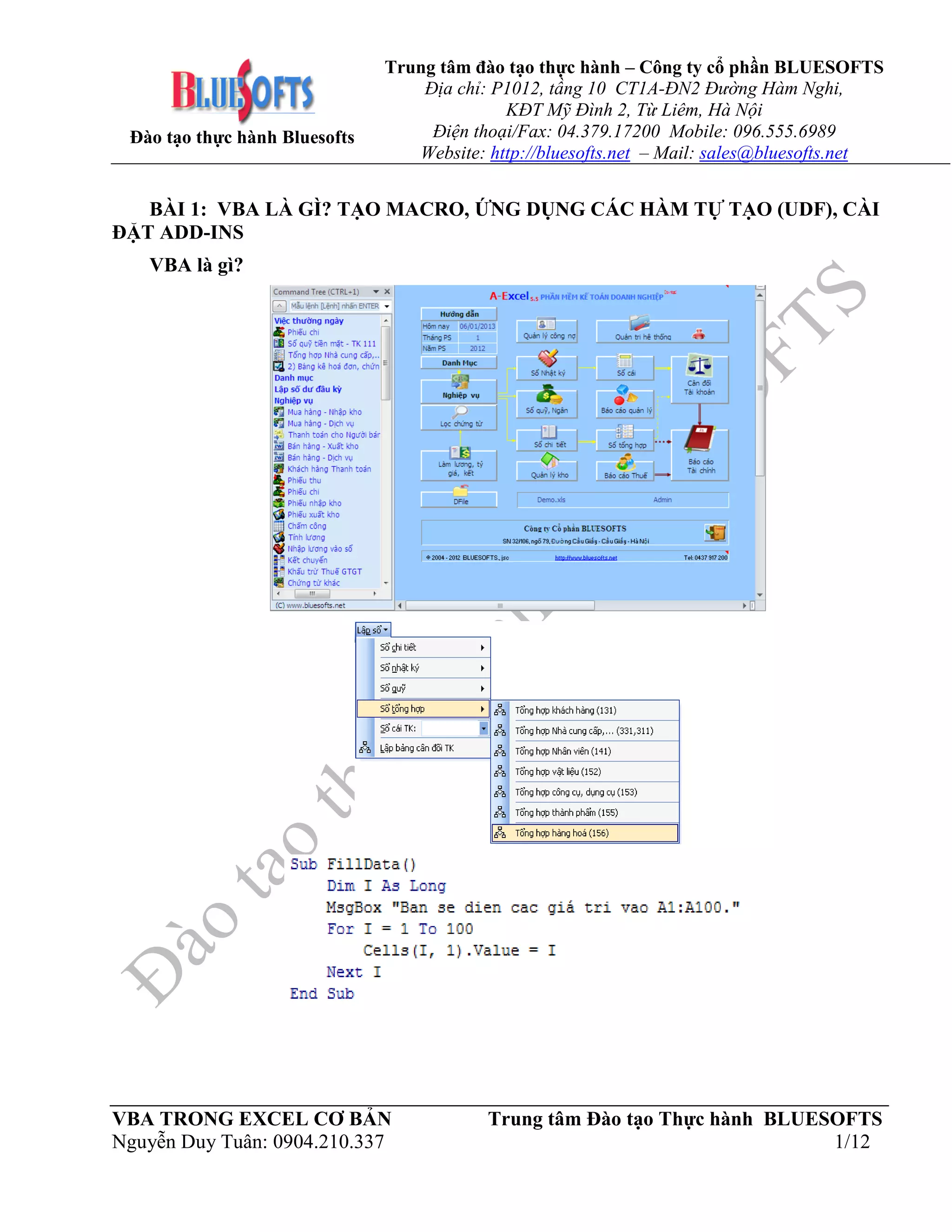 Bai 1 vba_la_gi_macro_hoc_vba_trong_excel_co_ban_nguyen_duy_tuan | PDF