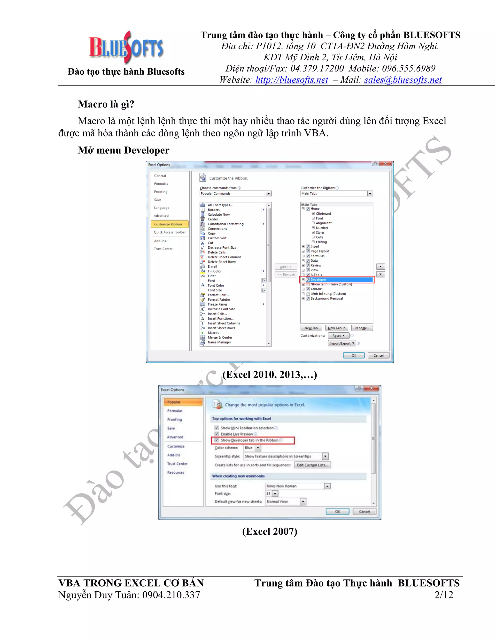 Bai 1 vba_la_gi_macro_hoc_vba_trong_excel_co_ban_nguyen_duy_tuan | PDF