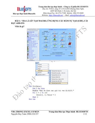 Bai 1 vba_la_gi_macro_hoc_vba_trong_excel_co_ban_nguyen_duy_tuan | PDF