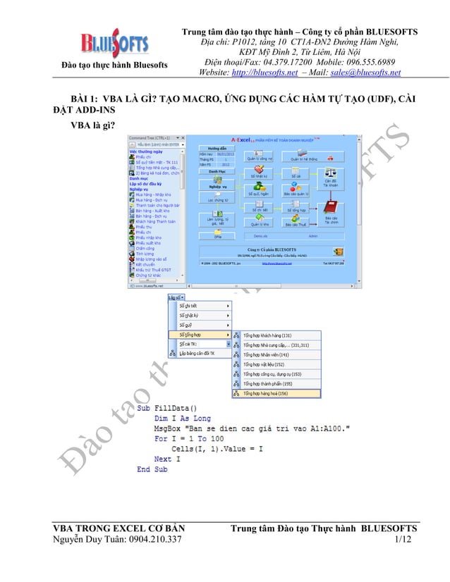Bai 1 vba_la_gi_macro_hoc_vba_trong_excel_co_ban_nguyen_duy_tuan | PDF