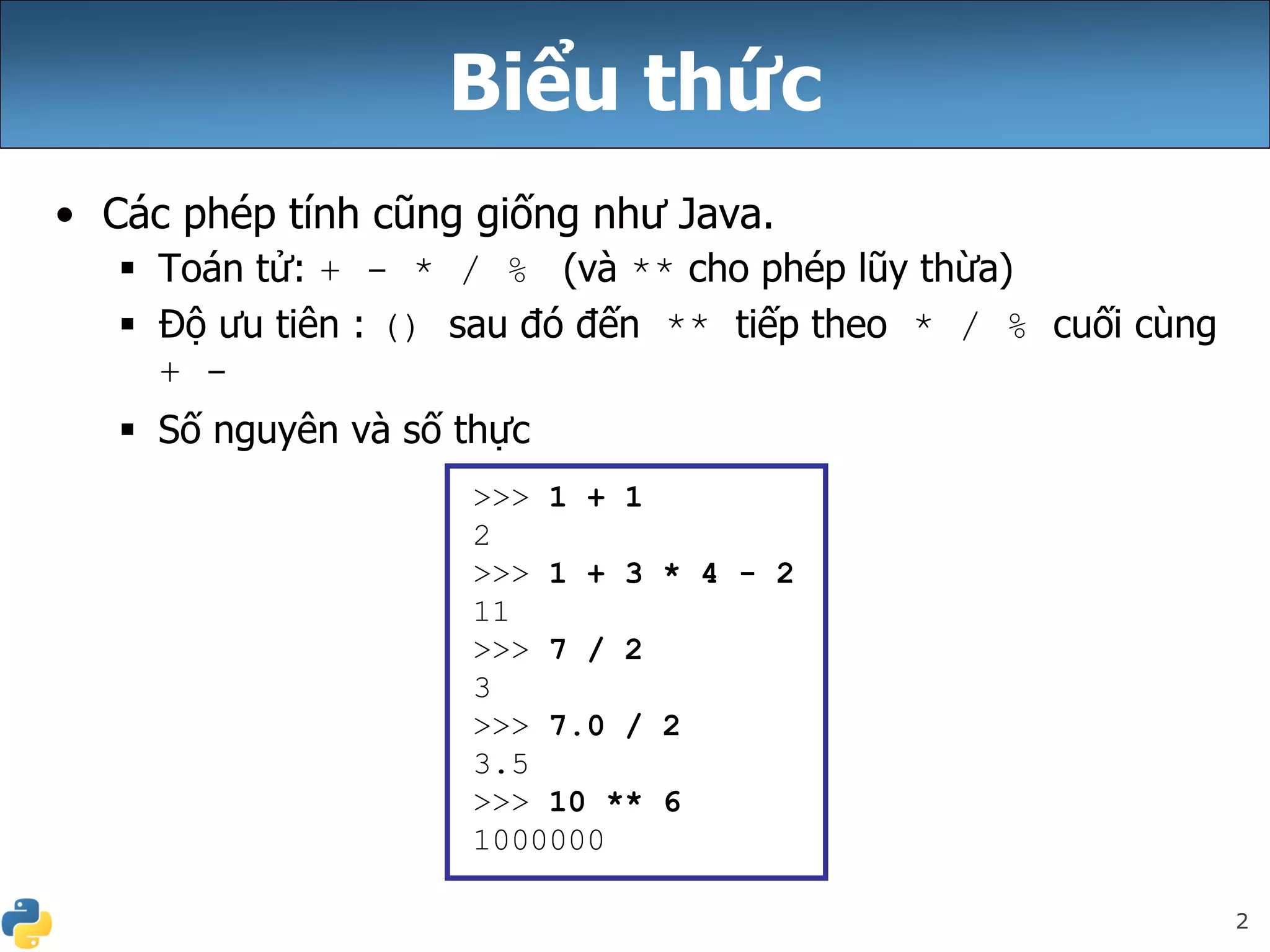 Slide Python Bai 2 pythonvietnam.info