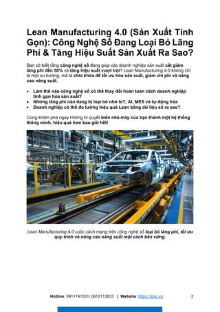 Lean Manufacturing 4.0-Sản Xuất Tinh Gọn | PDF