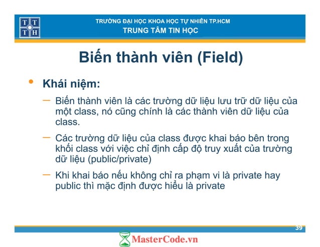 Bài 4 Classes Objects Và Namespaces Nền Tảng Lập Trình ứng Dụng Với C Ppt