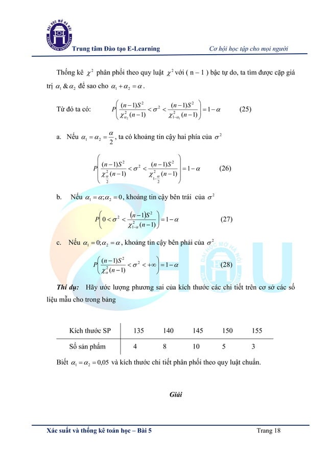 Bai 5 uoc luong cac tham cua bien ngau nhien | PDF